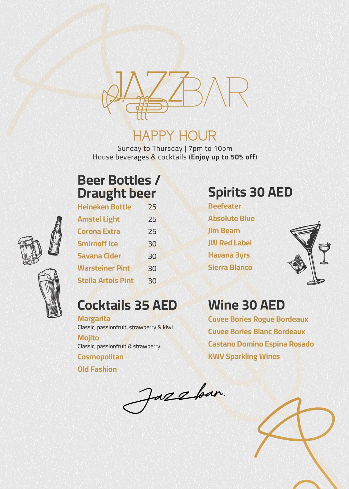 Menu | Jazz Bar